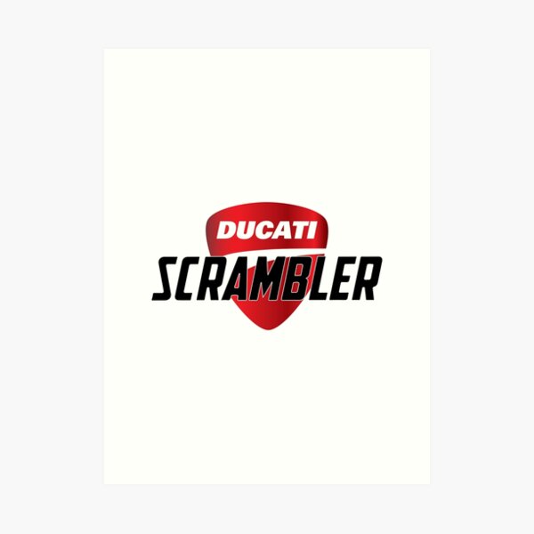 "Ducati Scrambler Sport Logo" Art Print for Sale by MOON--STONE | Redbubble