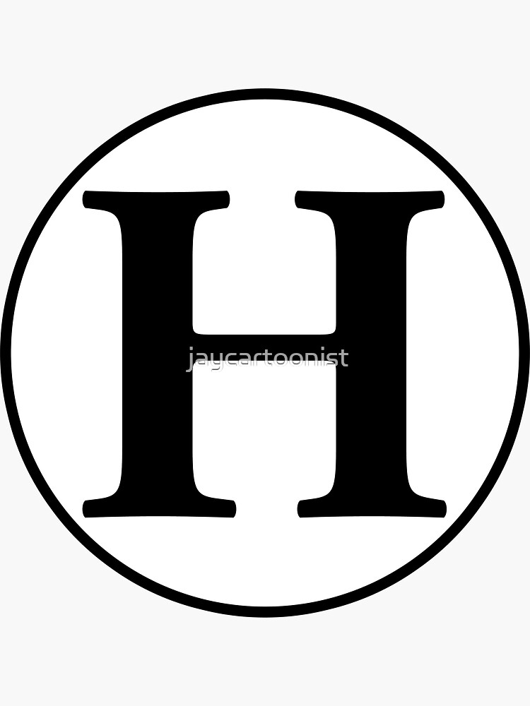 "Monogram H Initial H Letter H" Sticker for Sale by jaycartoonist ...