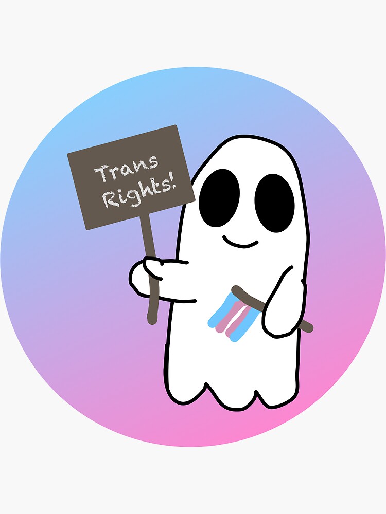 "The Trans Rights Ghost" Sticker for Sale by CJS-Creations | Redbubble