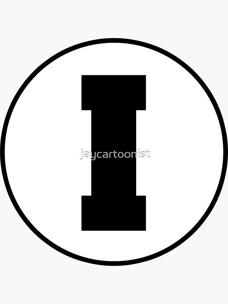 "Monogram I Initial I Letter I" Sticker for Sale by jaycartoonist ...