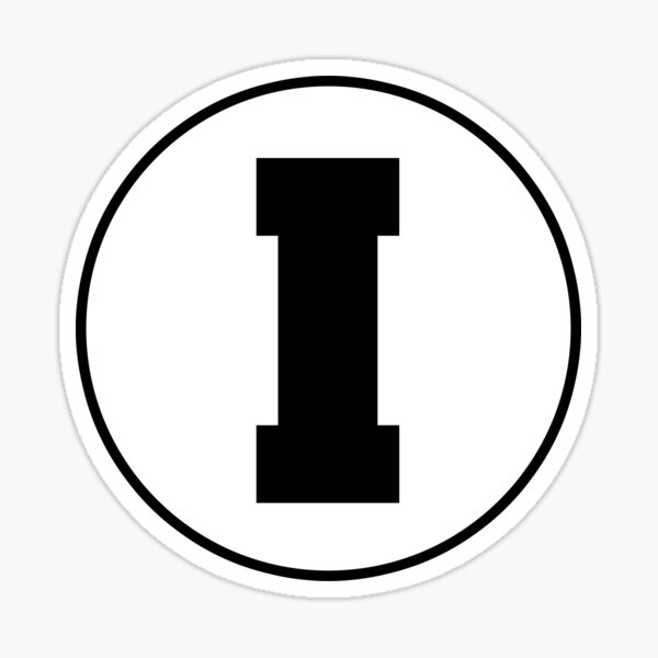 "Monogram I Initial I Letter I" Sticker for Sale by jaycartoonist ...