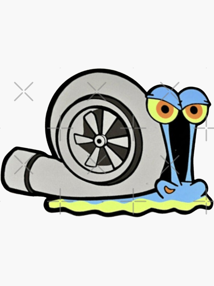 "Gary the Snail Spongebob Turbo Design" Sticker for Sale by ...