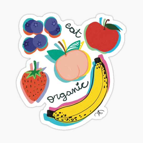 "Eat organic" Sticker for Sale by EpiphanyStoreb | Redbubble