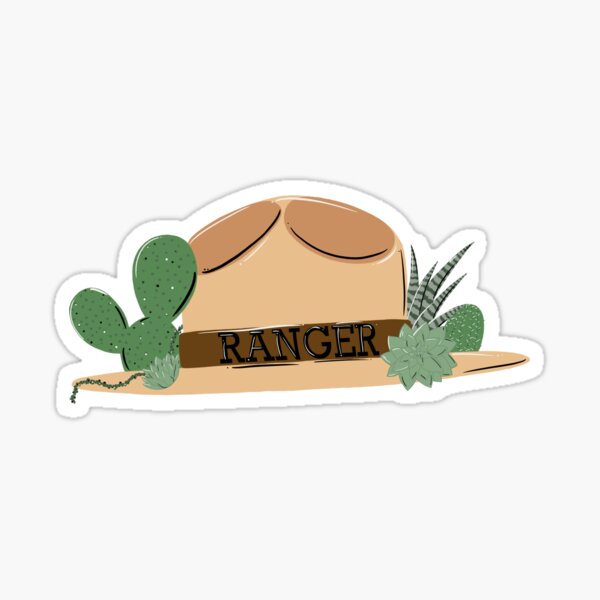 "Park Ranger Hat Cactus" Sticker for Sale by ChromaCass | Redbubble