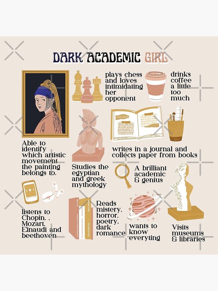 "Dark academic girl - Light background" Poster for Sale by DarkGiirrll ...