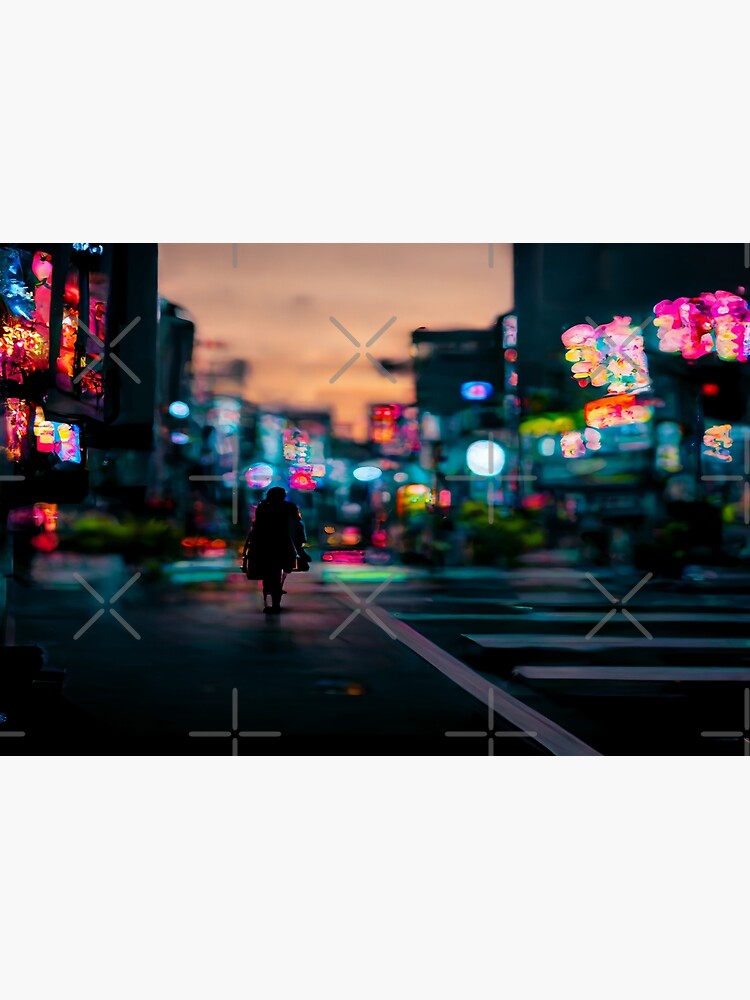 "Tokyo City Street View With Neon signs / Tokyo, Japan" Poster for Sale ...