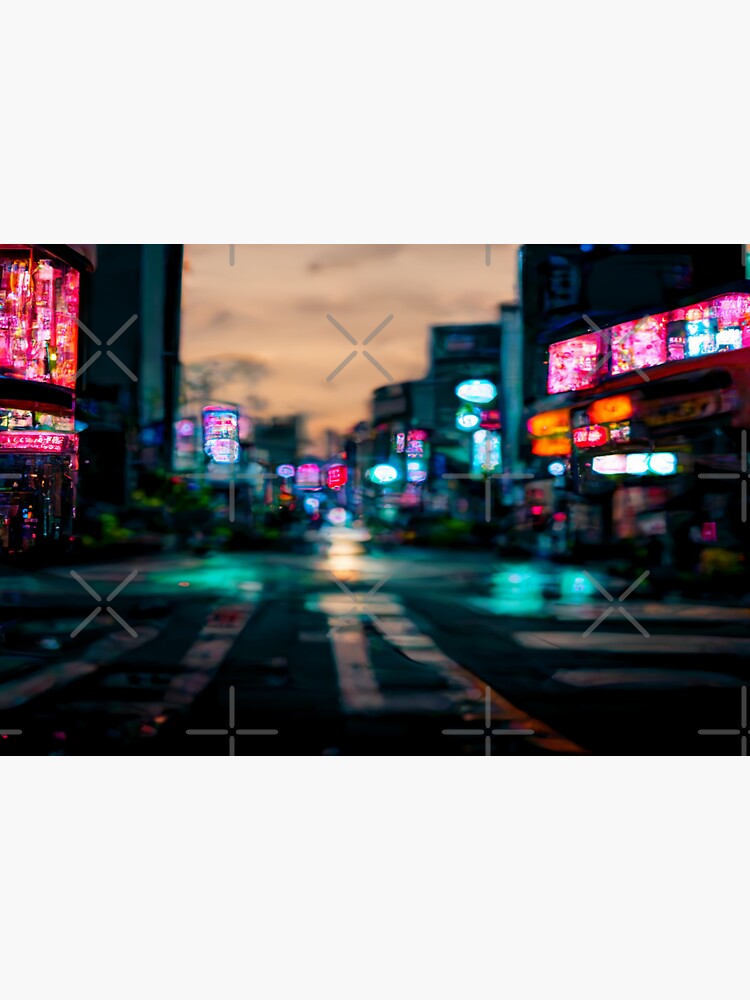 "Tokyo City Street View With Neon signs / Tokyo, Japan" Sticker for ...