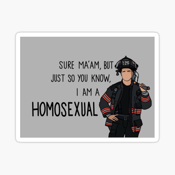 "TK Strand Quote From 1x02 (grey background)" Sticker for Sale by Luc ...