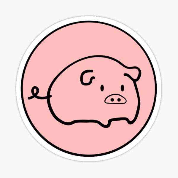 "Cute Pink Pig" Sticker for Sale by TodaysQuote | Redbubble