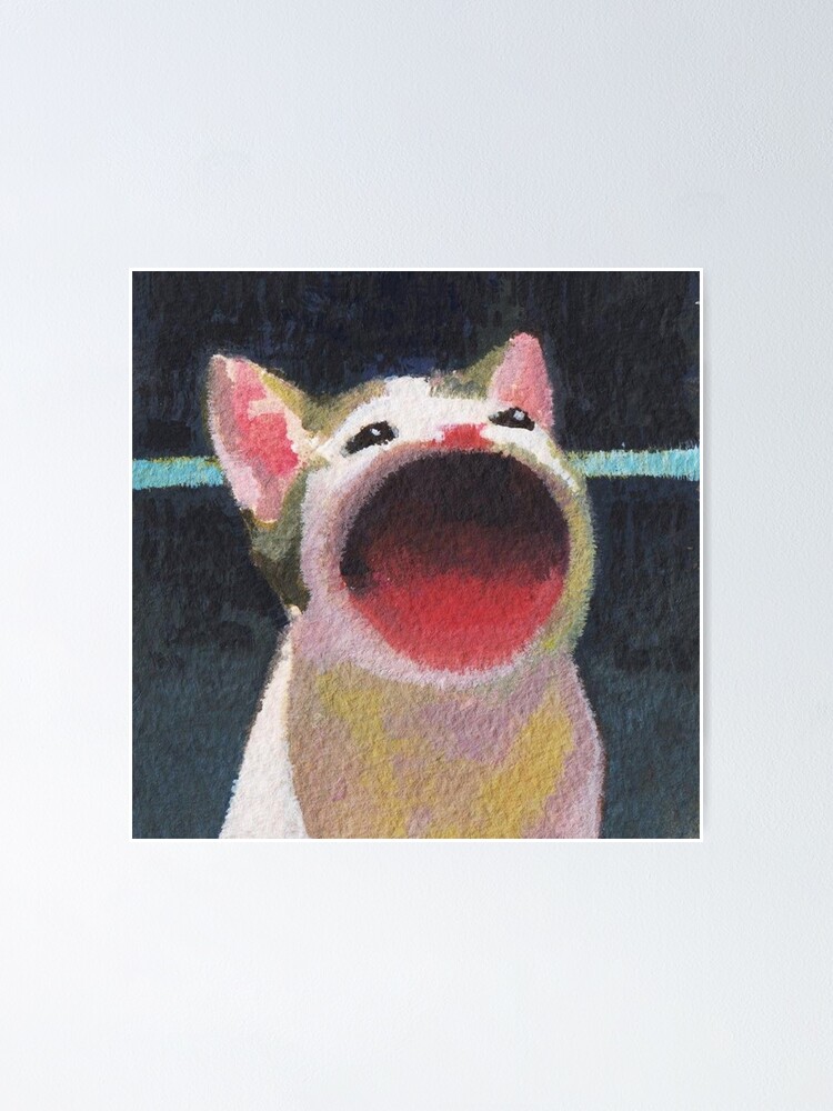 "Pop Cat Splash Art" Poster for Sale by dominiquelevis | Redbubble