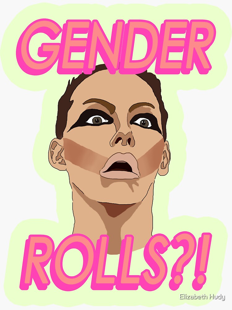"Gender Rolls?! - The Peach Fuzz" Sticker for Sale by Elizabeth Hudy ...