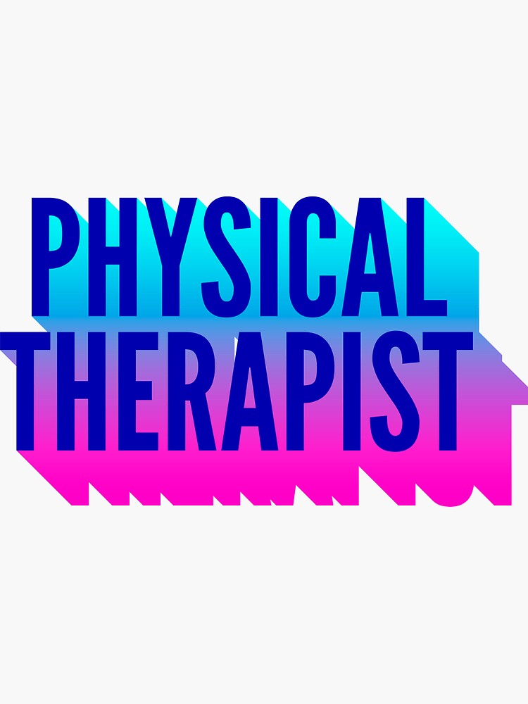 "Physical Therapist With Long Gradient Shadow" Sticker for Sale by ...