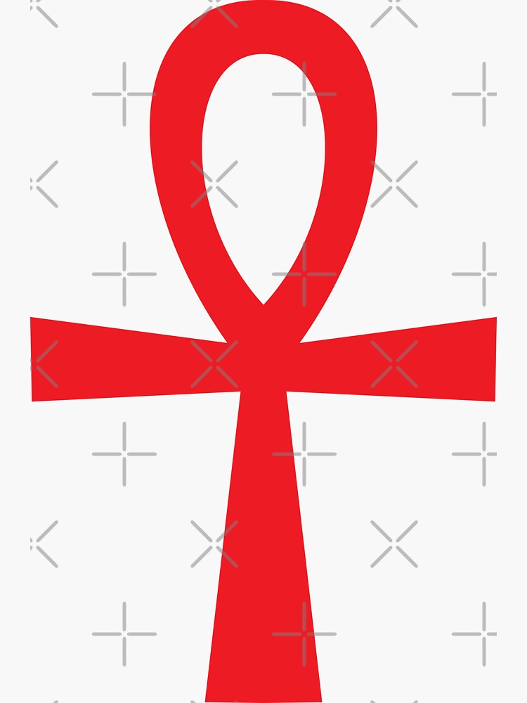 "Ankh (red)" Sticker for Sale by PabloDeChenez | Redbubble