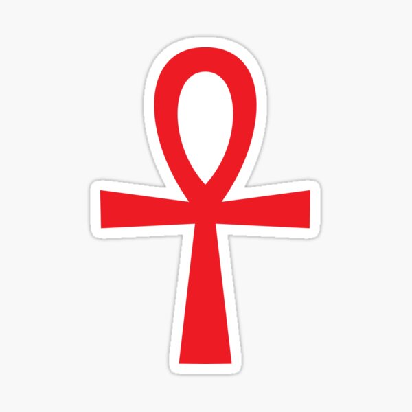 "Ankh (red)" Sticker for Sale by PabloDeChenez | Redbubble