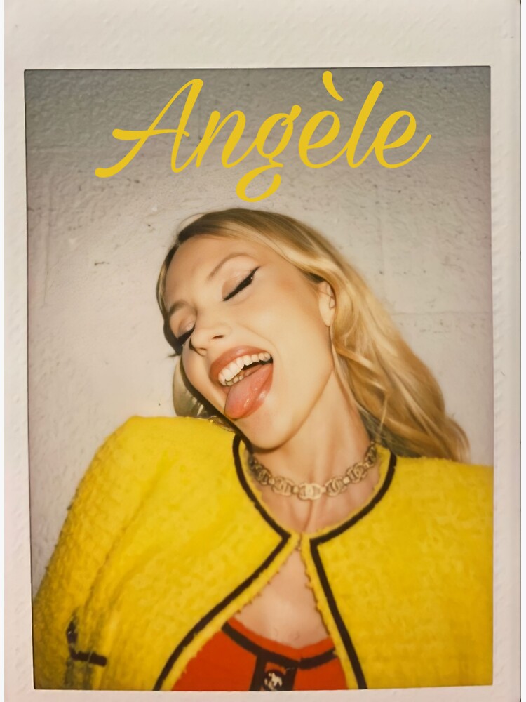 "Angèle - yellow text" Sticker for Sale by pelshop | Redbubble