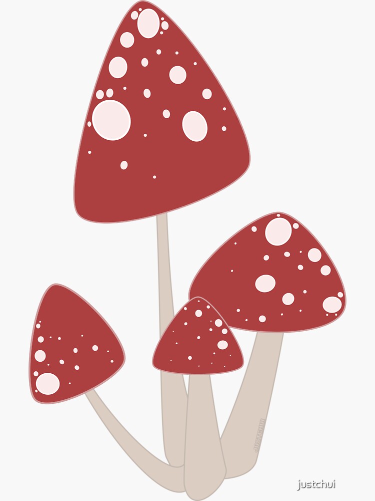 "Toadstools" Sticker for Sale by justchui | Redbubble