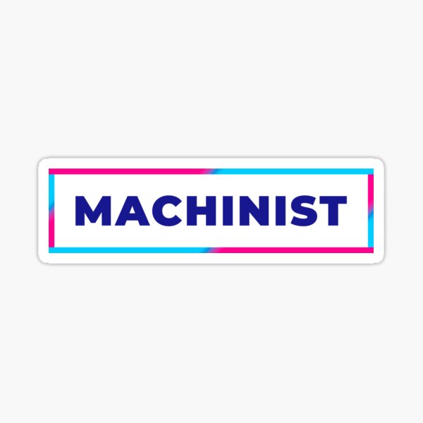"Machinist retro colorful frame" Sticker for Sale by SVPOD | Redbubble