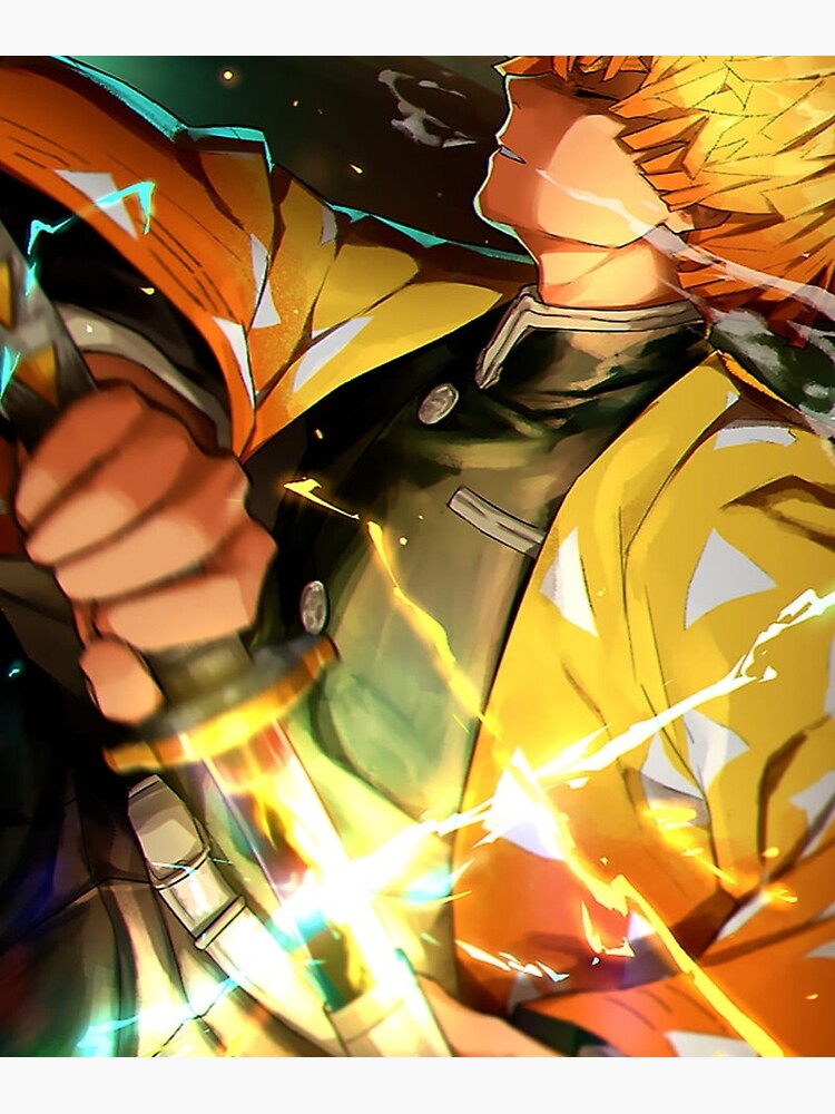 "Demon Slayer Zenitsu Thunder Breathing" Poster for Sale by DaturaSnake ...