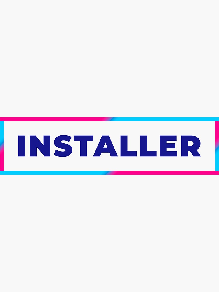 "installer retro colorful frame" Sticker for Sale by SVPOD | Redbubble