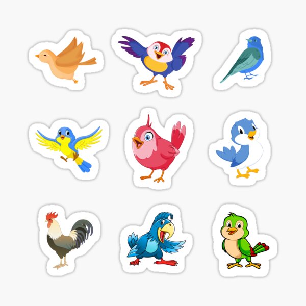 "Stickers For Laptop Cute Birds Pack" Sticker for Sale by Suraj0285 ...