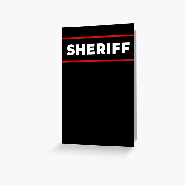 "Sheriff red frame" Greeting Card for Sale by SVPOD | Redbubble
