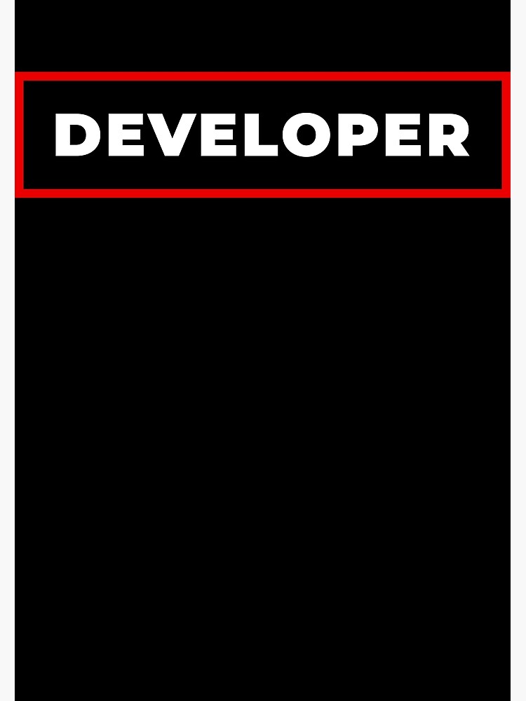 "Developer red frame" Poster for Sale by SVPOD | Redbubble