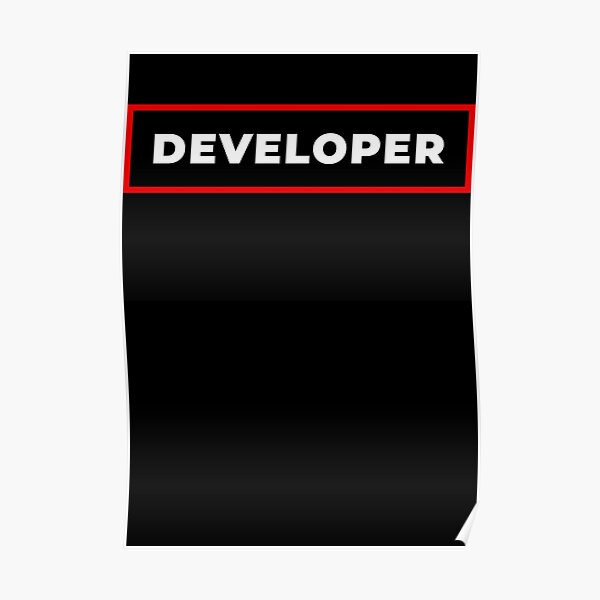 "Developer red frame" Poster for Sale by SVPOD | Redbubble