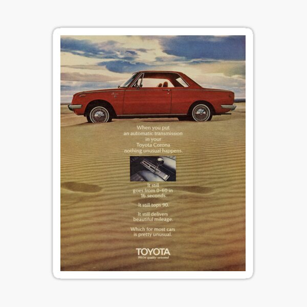 "VINTAGE CAR AD DESIGN II" Sticker for Sale by norgenorge | Redbubble