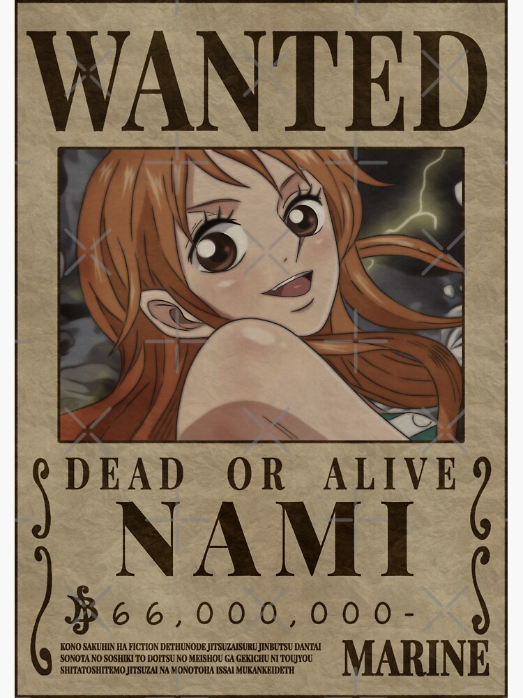 Pegatina «Zeus Nami One Piece Bounty Poster Cat Burglar» de ...