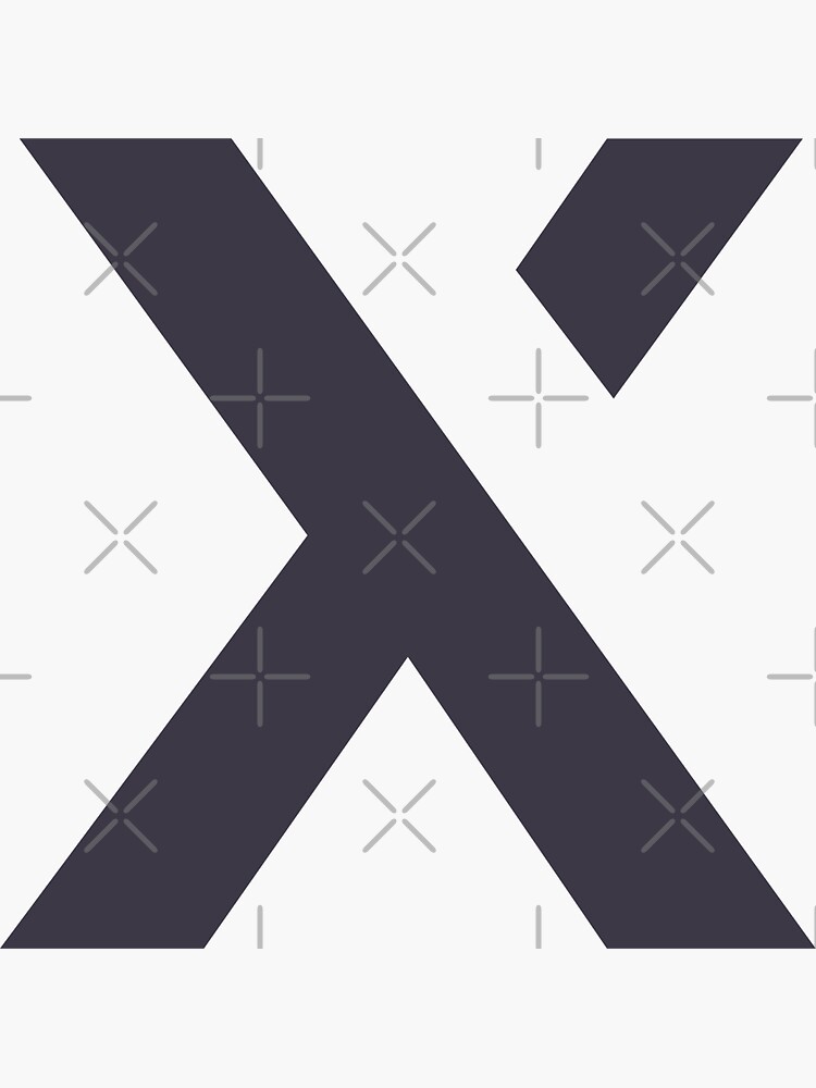 "Xmonad logo mono gray | dynamic window manager for X11" Sticker for ...