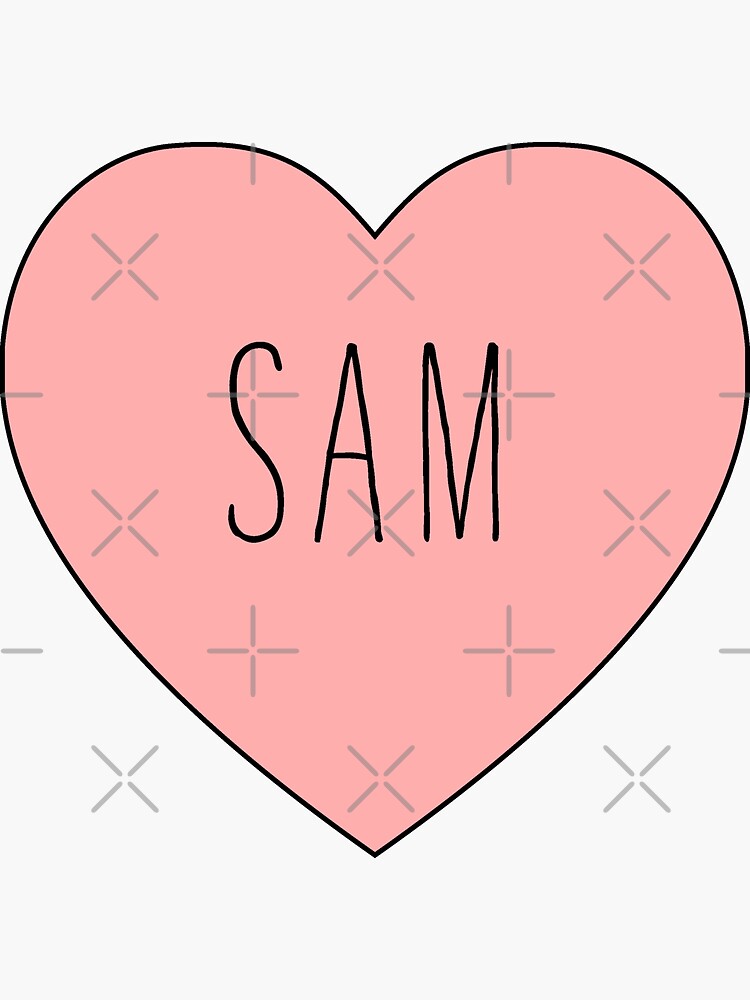 "I Love Sam Heart" Sticker for Sale by thepinecones | Redbubble