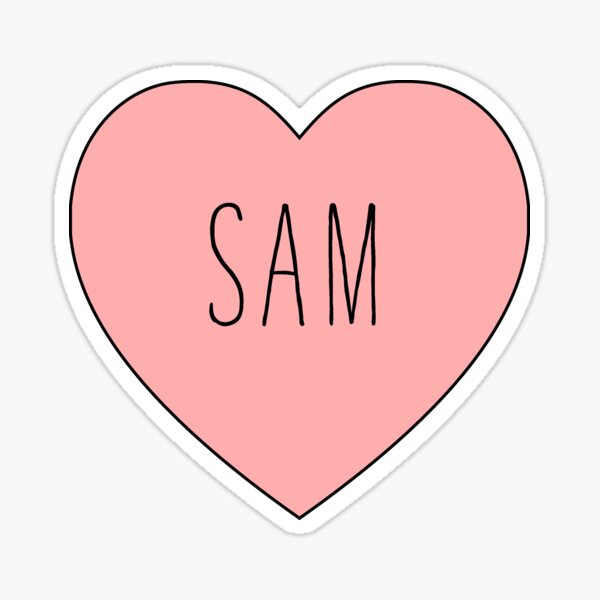 "I Love Sam Heart" Sticker by thepinecones | Redbubble
