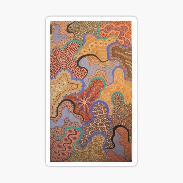 "multicolored australian aboriginal" Sticker for Sale by ...