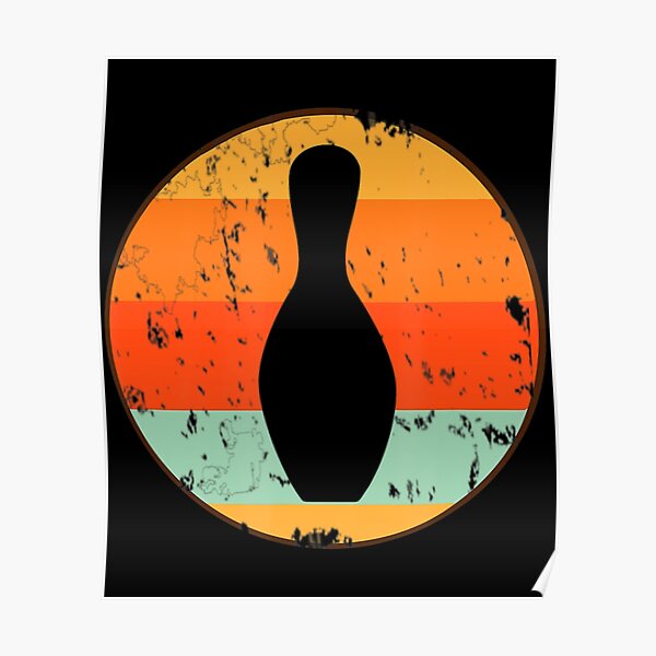 "Retro Bowling Pin Art Team" Poster for Sale by NealaTe | Redbubble