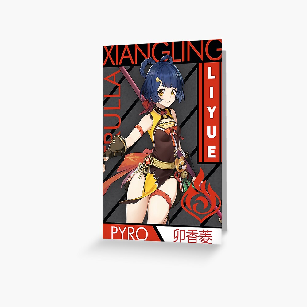 "Xiangling - Genshin Impact" Greeting Card for Sale by cantinhonifty ...