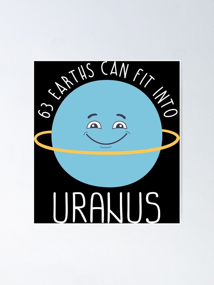 "63 Earths can fit into Uranus" Poster for Sale by SillyTees | Redbubble
