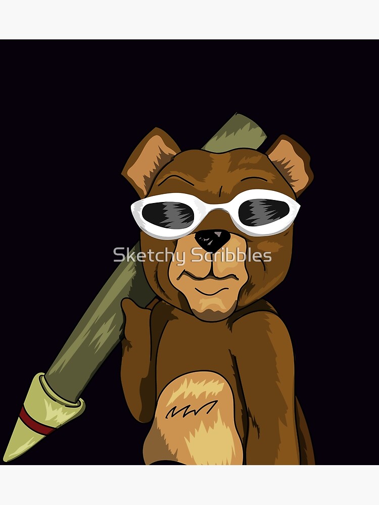 "Bazooka Bear " Poster for Sale by Xillustrations | Redbubble