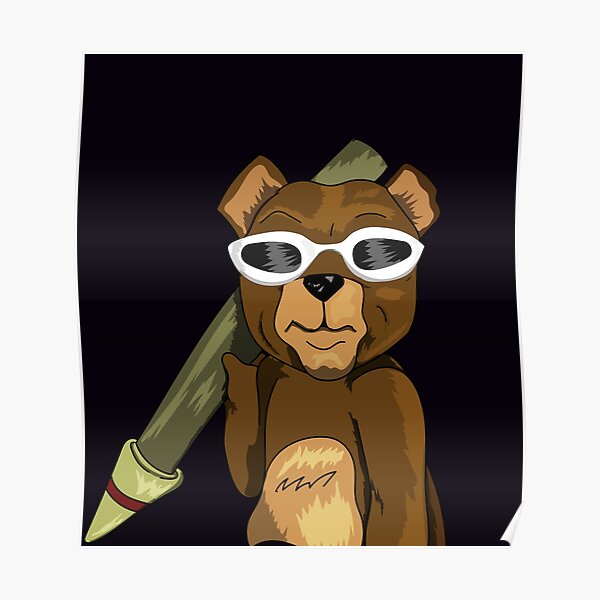"Bazooka Bear " Poster for Sale by Xillustrations | Redbubble