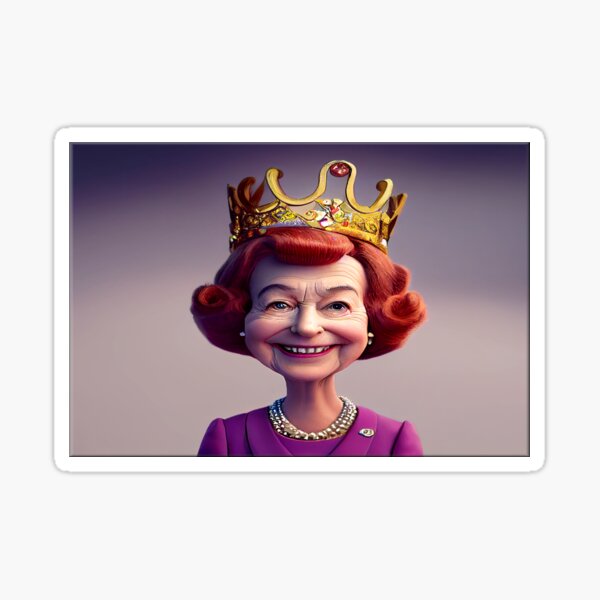 "HRH Queen Lizzy" Sticker for Sale by Liz4paris | Redbubble