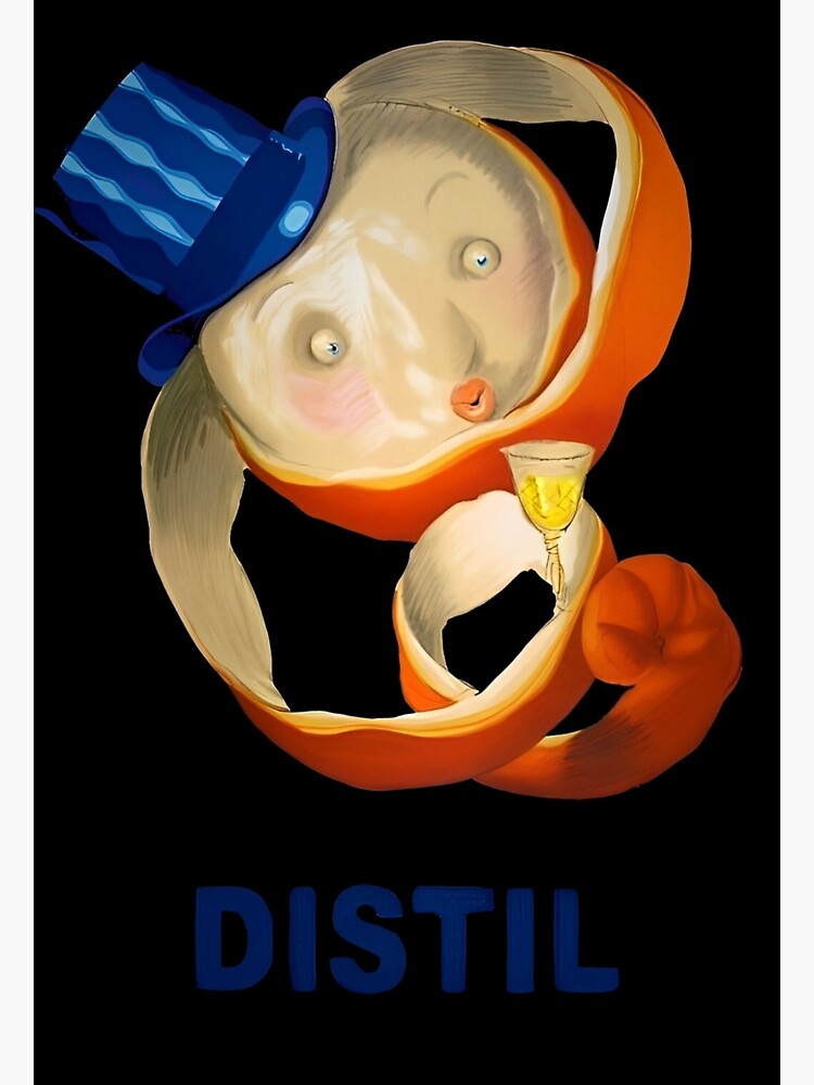 "Vintage black Distil Orange Italian liquor aperitif alcoholic bar ...