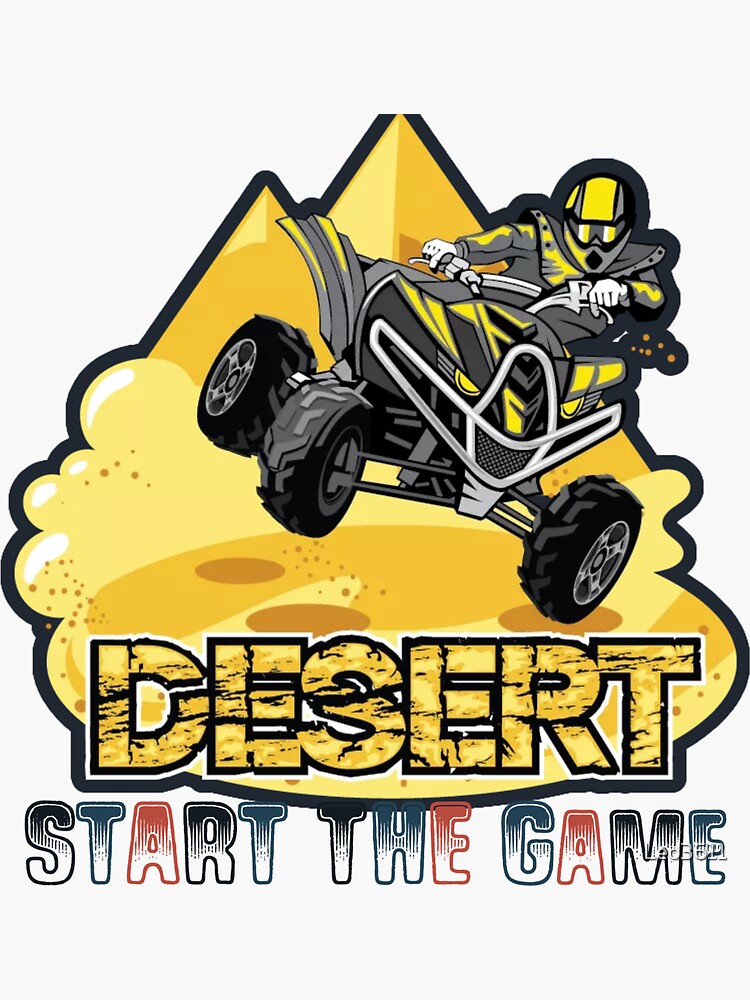 "Start the desert racing " Sticker for Sale by Leo3611 | Redbubble