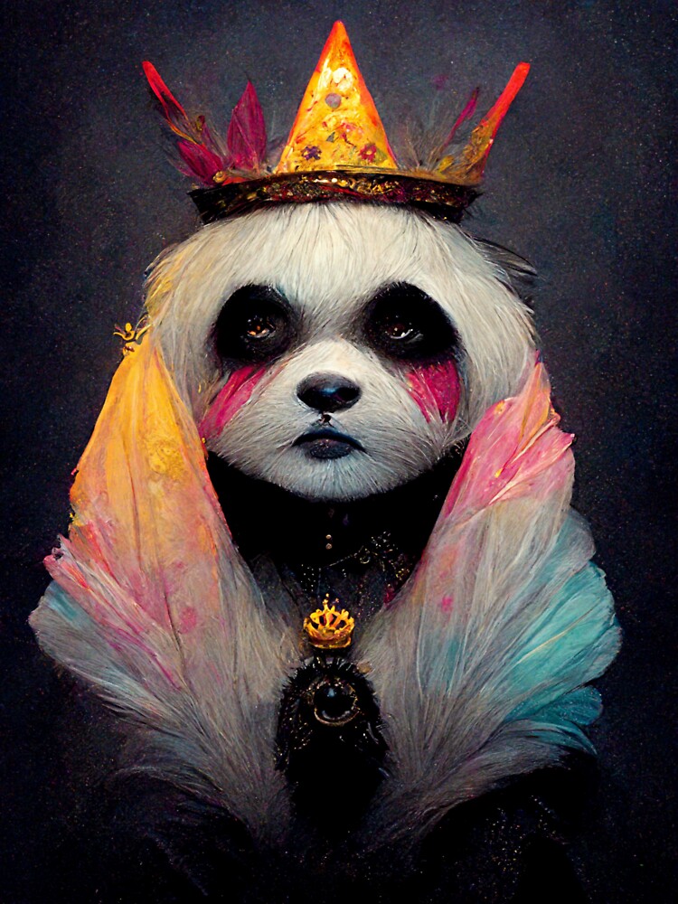 "Queen panda with a crown and scepter" Sticker for Sale by aalali90 | Redbubble