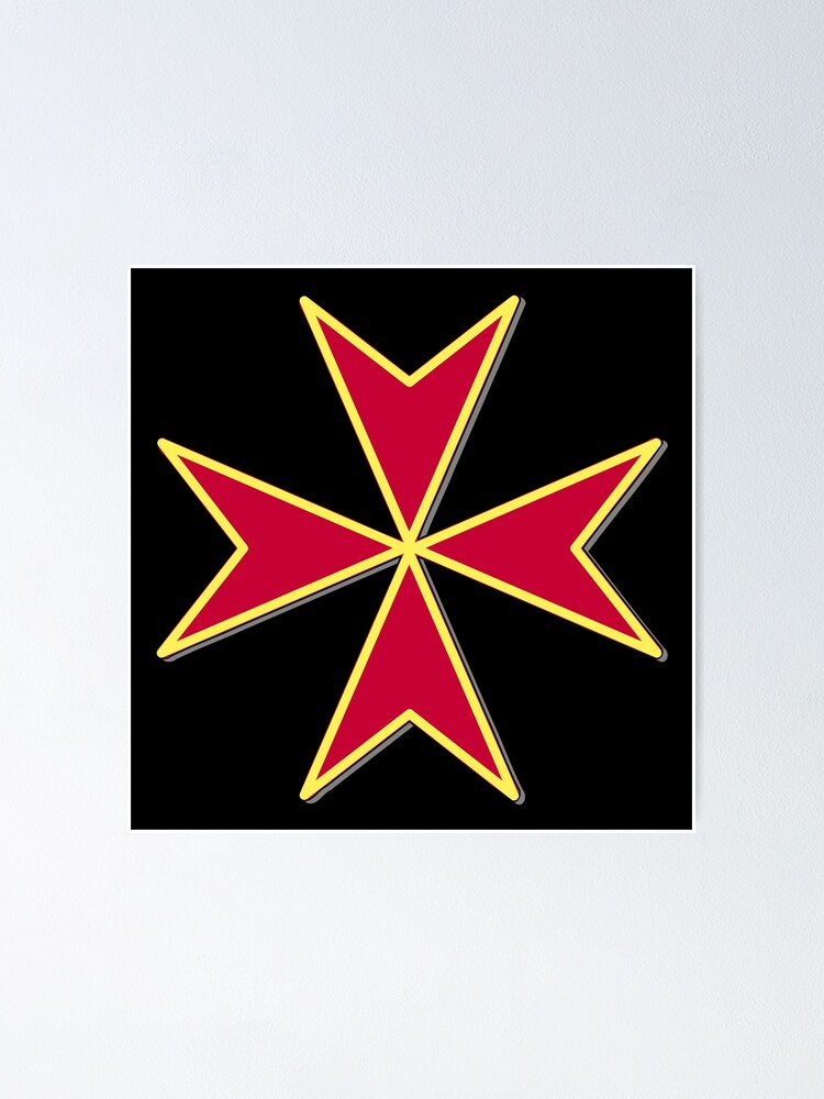 "Red and Gold Cross of Saint Stephen" Poster by pdgraphics | Redbubble