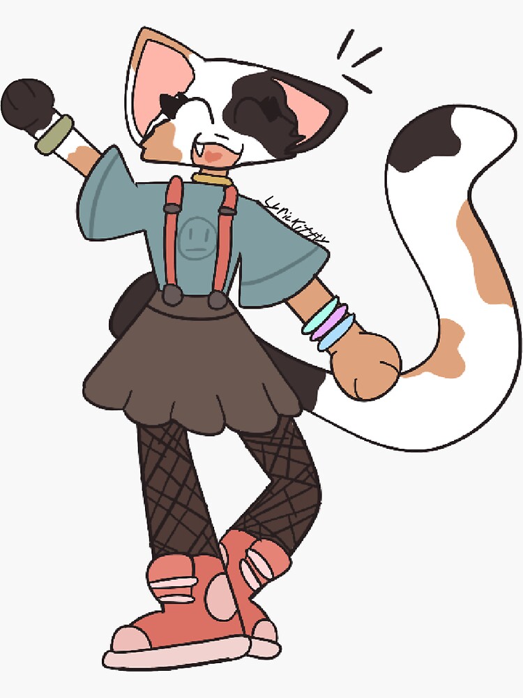 "Carrie the Calico Cat dancing" Sticker for Sale by LyricKittty | Redbubble