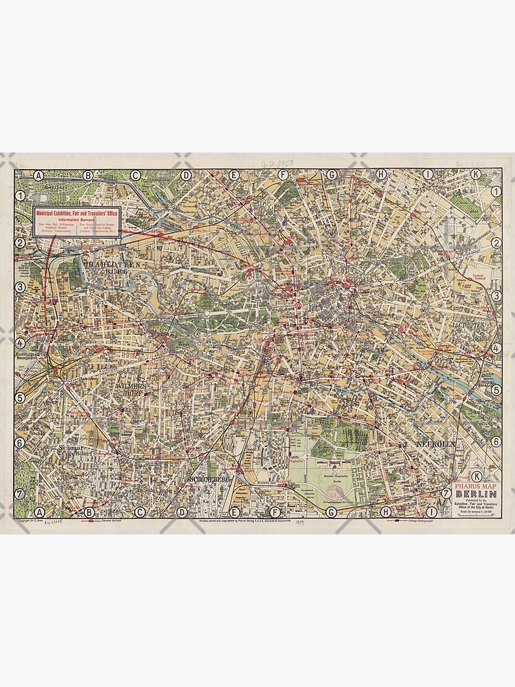 "Old Map of Vintage Berlin Memorabilia" Poster for Sale by artfilmbuff ...