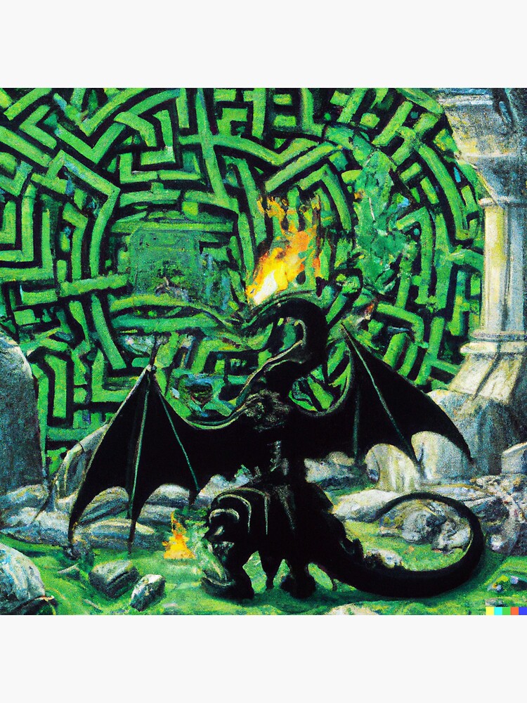 "dragon maze art" Sticker for Sale by ARTacolyte | Redbubble