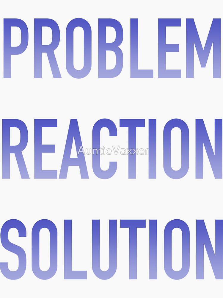 "Problem Reaction Solution - Purple" Sticker for Sale by AuntieVaxxer ...