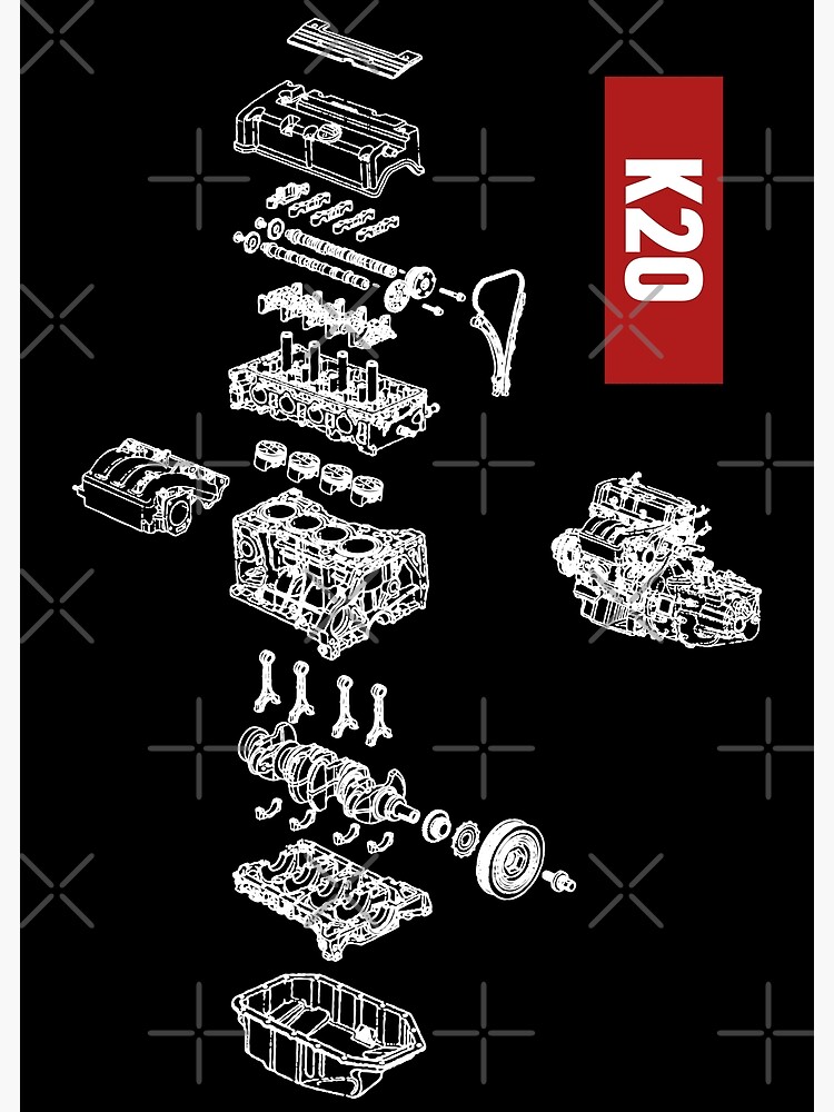 "Honda Integra Civic Type R K20 Engine Explode for Dark Backgrounds ...