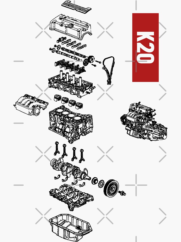 "Honda Integra Civic Type R K20 Engine Explode for Dark Backgrounds ...