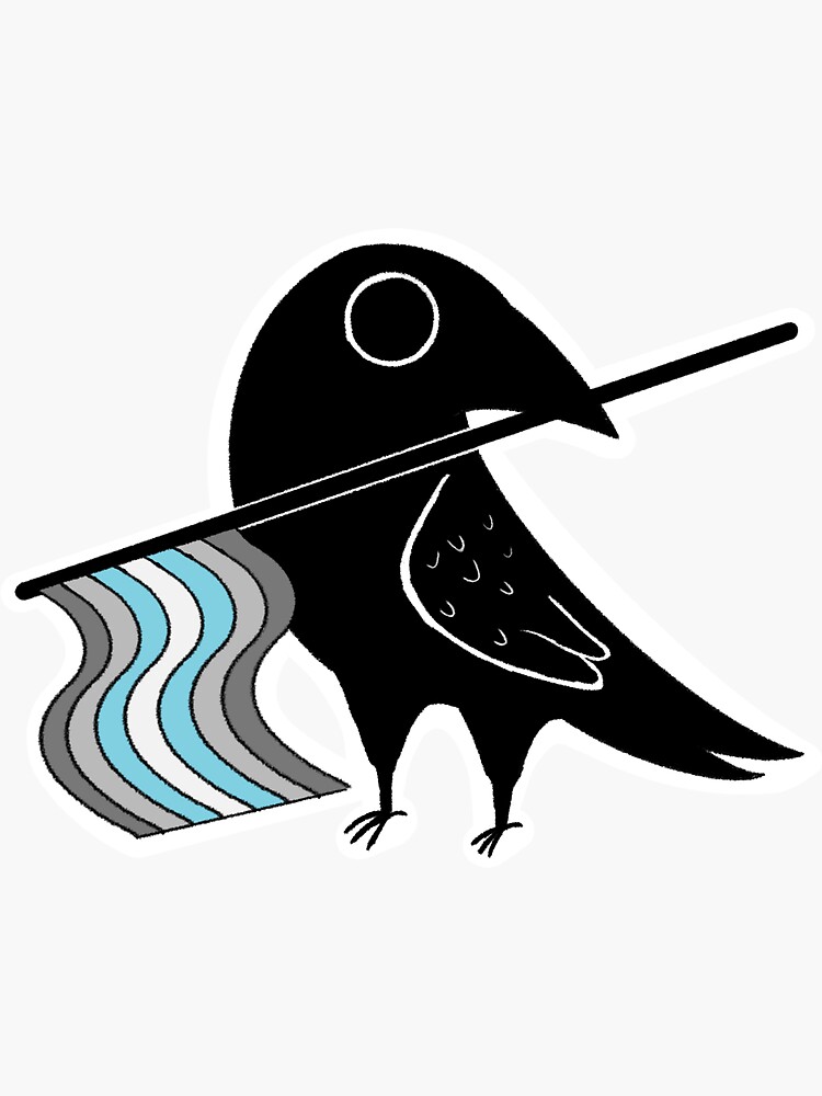 "Demi Boy Flag Crow" Sticker for Sale by Masssisa | Redbubble